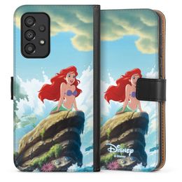 DeinDesign Galaxy A33 5G Handy Klapph&uuml;lle Handyh&uuml;lle aus Kunst Leder schwarz Flip Case Official Licensed Product Mermaid Arielle Die Meerjungfrau Sideflip mit 