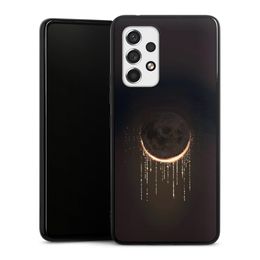 DeinDesign Galaxy A53 5G Handy Silikon H&uuml;lle Case schwarz Handyh&uuml;lle Moon Light Full Moon