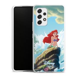 DeinDesign Galaxy A53 5G Handy Silikon H&uuml;lle Case wei&szlig; Handyh&uuml;lle Official Licensed Product Mermaid Arielle Die Meerjungfrau Silikon Case