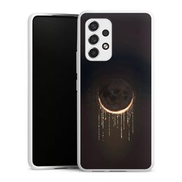 DeinDesign Galaxy A53 5G Handy Silikon H&uuml;lle Case wei&szlig; Handyh&uuml;lle Moon Light Full Moon Silikon Case
