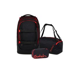 Satch Rucksack 'Pack Schulrucksack Set 3tlg' Jungen Gr&ouml;&szlig;e One Size knallrot