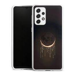 DeinDesign Galaxy A33 5G Handy Silikon H&uuml;lle Case wei&szlig; Handyh&uuml;lle Moon Light Full Moon Silikon Case