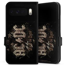 DeinDesign Google Pixel 10 Pro XL Handy Klapph&uuml;lle Handyh&uuml;lle aus Kunst Leder schwarz Flip Case Official Licensed Product Rock Or Bust Acdc Sideflip mit Lasche