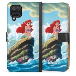DeinDesign Galaxy A12 Handy Klapph&uuml;lle Handyh&uuml;lle aus Kunst Leder schwarz Flip Case Official Licensed Product Mermaid Arielle Die Meerjungfrau Sideflip mit 