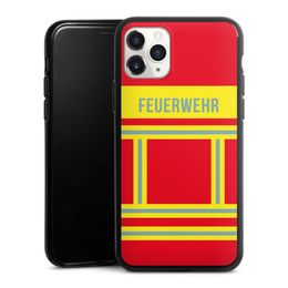 DeinDesign iPhone 11 Pro Handy Silikon H&uuml;lle Case schwarz Handyh&uuml;lle Fire Fighter Fire Fighters Life Saver