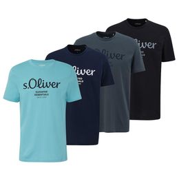 s.Oliver Shirt male Blue, Grey, Black size XXXL