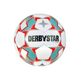 Derbystar Ball Herren Gr&ouml;&szlig;e 5 jade / feuerrot / wei&szlig;