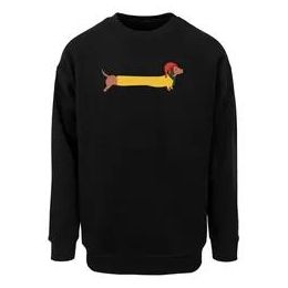 Rundhalspullover Merchcode "Merchcode Christmas Dog Crewneck", Herren, Gr. XL, schwarz, 65% Baumwolle, 35% Polyester, mehrfarbig, oversize, ohne Ausschnitt, Pullover Rundhalspullover