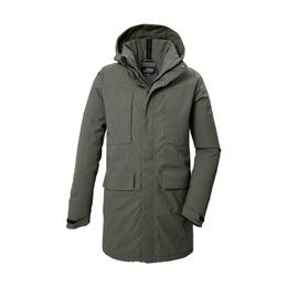 Parka Killtec "KOW 80 MN PRK", Herren, Gr. S, olivgr&uuml;n, Oberstoff: 100% Polyester, Futter: 100% Polyester, F&uuml;llung: 100% Polyester (recycelt), Jacken Parka, Wasser- und winddichter Funktionsparka, atmungsaktiv, recycelt