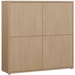 Highboard FORTE "Alice Springs", elegancia eiche, B:124,5cm H:121,5cm T:34,9cm, Holzwerkstoff, Sideboards, Highboard, Grifflos,Push to open, Stauraum