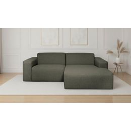Ecksofa OTTO HOME "Koa, 228 cm, L-Form, Modulsofa in Cord, Chenille, Struktur, Webstoff", gr&uuml;n (khaki), B:228cm H:88cm T:159cm, 62% Polypropylen, 32% Polyester, Sofas, Ecksofa, Designsofa, weicher Lounge-Sitzkomfort, Welleunterfederung, bodentief