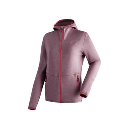 Fleecejacke Maier Sports "Fave W", Damen, Gr. 44, lila (pastelllila), 95% Polyester (recycled), 5% Elasthan, Rundhals, Jacken Fleecejacke, Damen Fleece mit verstellbarer Kapuze, atmungsaktiver Zip-Hoodie