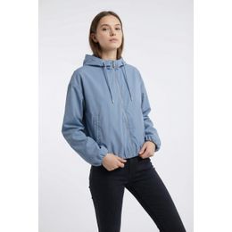 Outdoorjacke Only "ONLCAMILLE SHORT JACKET CC OTW", Damen, Gr. L, soft chambray, Web, Obermaterial: 100% Polyester, unifarben, normal, elastischer Bund, Jacken Outdoorjacke, mit elastischem B&uuml;ndchen
