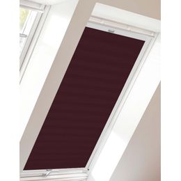 Dachfensterplissee SUNLINES "StartUp Style Crush", lila (brombeere, wei&szlig;), B:117,4cm H:73,9cm, Obermaterial: 100% Polyester, Plissees, Dachfensterplissee, mit F&uuml;hrungsschienen