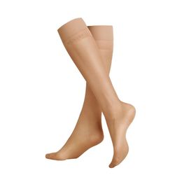 Kunert Knee High Socks 'Perfect Shine 15' female Beige size 39-42