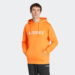 Kapuzensweatshirt adidas terrex "MT L LOGO HD", Herren, Gr. S, puta, Obermaterial: 70% Baumwolle, 30% Polyester, Sweatshirts Kapuzensweatshirt