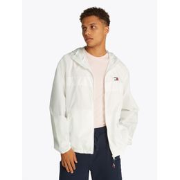 Outdoorjacke Tommy Jeans "TJM LW CHICAGO JACKET", Herren, Gr. L, beige (ecru), Web, Obermaterial: 100% Polyester, regular fit normal, Jacken Outdoorjacke, mit Logopr&auml;gung