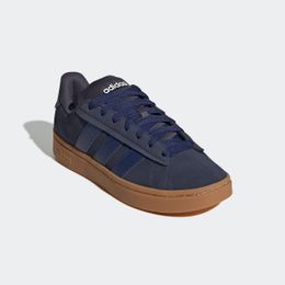 Sneaker adidas Sportswear "GRAND COURT ALPHA", Herren, Gr. 43, shadow navy, schwarz lila, gum10, Leder, Synthetik, Schuhe Sneaker, Design inspiriert vom adidas Campus 00