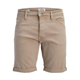 Jack & Jones Bermudas JACK & JONES "JJIRICK JJFOX SHORTS AKM 340", Herren, Gr. S, N-Gr, crockery, Web, Obermaterial: 76% Baumwolle, 22% Polyester, 2% Elasthan, unifarben, regular fit knielang, Hosen Bermudas, Topseller