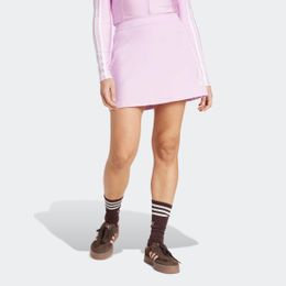 Sweatrock adidas originals "ADICOLOR 3-STREIFEN", Damen, Gr. XXL, lila (light orchid), Obermaterial: 95% Polyester, 5% Elasthan, R&ouml;cke Sweatrock, klassische Silhouette, k&uuml;rzerer Schnitt, aus Polyester und Elasthan