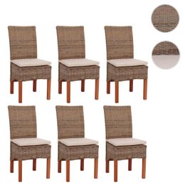 Mendler 6er-Set Esszimmerstuhl Korbstuhl Stuhl M44, Rattan ~ Variantenangebot 12408+12408+12408