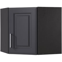 Eckh&auml;ngeschrank KOCHSTATION "KS-Stockholm", grau (grau, grafit), B:60cm H:57cm T:60cm, Holzwerkstoff, MDF, Schr&auml;nke, Eckh&auml;ngeschrank, hochwertige MDF-Fronten
