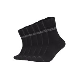 Kurzsocken Mustang "Socken Casual Organic Cotton Socks 6-Pack 6er Pack", Herren, Gr. 43-46, schwarz, Obermaterial: 73% Baumwolle CO. 23% Polyester PES. 2% Polyamid PA. 2% Elasthan EL., Socken Kurzsocken