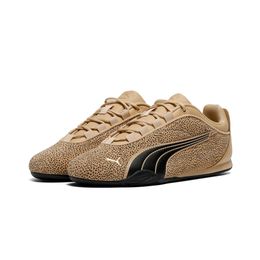Sneaker Puma "CATCH SOLEIL TOPCAT", Damen, Gr. 40, toasted almond, Puma schwarz, Puma gold, Leder, Schuhe Sneaker, Obermaterial aus Leder, Innenmaterial aus Textil, Topseller