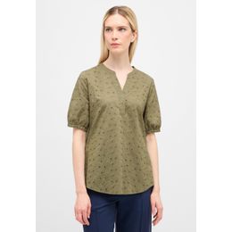 Schlupfbluse Eterna "REGULAR FIT", Damen, Gr. 36, gr&uuml;n (olive), 100% Baumwolle, Blusen Schlupfbluse