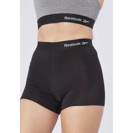 Boxershorts Reebok "JOYNER", Damen, Gr. L (40), schwarz, Obermaterial: 92% Polyester, 8% Elasthan, bedruckt, unifarben, normal, Unterhosen Boxershorts, k&uuml;hlender Materialeinsatz, basic, bequem, eng, mit Logo, breiter Bund