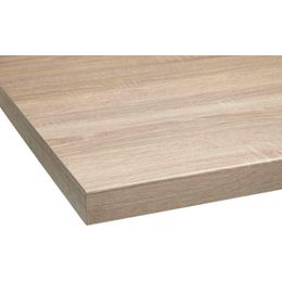 Arbeitsplatte Optifit "Luzern", braun (eichefarben), B:50cm H:3,8cm T:60cm, Holzwerkstoff, Tischplatten, Arbeitsplatte, 38 mm stark, Tiefe 60 cm, gro&szlig;e Auswahl an Breiten