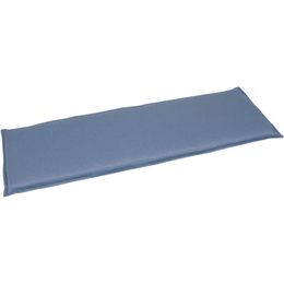 Bankauflage GO-DE "3-Sitzer", blau, B:48cm H:6cm T:148cm, Polyester, Polyurethan, Polsterauflagen, Bankauflage, Ma&szlig;e ca.: 48 cm x 148 cm x 6 cm