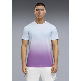 Trainingsshirt Puma "M X HYROX POLY GRAPHIC TEE", Herren, Gr. XL, lucite, electric orchid, Jersey, Obermaterial: 100% Polyester, regular fit normal, Rundhals, Shirts Trainingsshirt, regul&auml;re Passform, Kurzarm, f&uuml;r Fitness und sportliche Aktivit&auml;ten