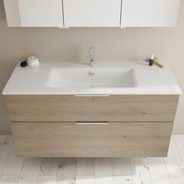 Burgbad Eqio Schrank mit Slim Keramik-Waschtisch, 2 Ausz&uuml;ge, SHBT122F6423C0001G0146,