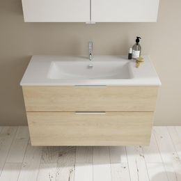 Burgbad Eqio Schrank mit Slim Keramik-Waschtisch, 2 Ausz&uuml;ge, SHBT102F3180C0001G0146,