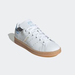 Sneaker adidas originals "STAN SMITH KIDS", M&auml;dchen, Gr. 35,5, wei&szlig; (cloud wei&szlig;, glow blau, gum 3), Leder, Synthetik, Schuhe Sneaker, f&uuml;r Kinder & Jugendliche