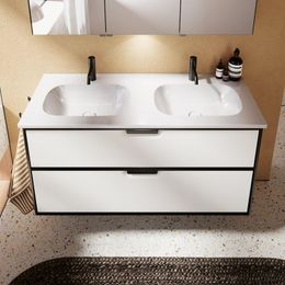 Burgbad Vry Schrank mit Doppelwaschtisch, 2 Ausz&uuml;ge, SGUZ123F6019C0001G0253,