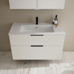 Burgbad Eqio Schrank mit Slim Keramik-Waschtisch, 2 Ausz&uuml;ge, SHBT102F2009C0001G0200,