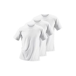 H.I.S. T-Shirt H.I.S "Unterziehshirt", Herren, Gr. 7/XL, wei&szlig;, Single Jersey, Obermaterial: 100% Baumwolle, unifarben, Basic, regular fit normal, Rundhals, abgesteppte Kante, Shirts T-Shirt, unifarben, Rundhalsausschnitt, aus Baumwolle, Topseller