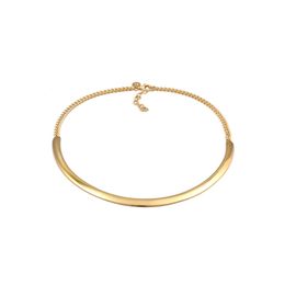 Choker Elli Premium "Halskette Halsreif Cuff Basic It-Piece Blogger 925er Silber" Gr. 38, gold, Halsketten, Damen, ohne Stein, Silber 925 (Sterlingsilber), Choker