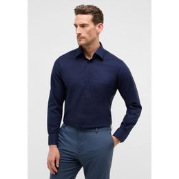 Langarmhemd Eterna "MODERN FIT", Damen, Gr. 44, Normalgr&ouml;&szlig;en, blau (navy), 100% Baumwolle, tailliert, Manschette, Hemden Langarmhemd, NON IRON (b&uuml;gelfrei)