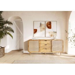 Sideboard Mango 180x40x80 natur lackiert VALENCIA #119