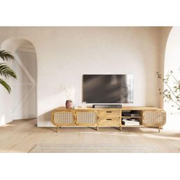 TV-Board Mango 240x40x50 natur lackiert VALENCIA #125