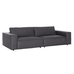 Big-Sofa Musterring "LUCIA", braun (braun bax), B:292cm H:81cm T:124cm, Flachgewebe FLORIS (100% Polyester);Flachgewebe VALMONT (60% Baumwolle/ 40% Leinen);Microfaser CRONA (100% Polyester), Sofas, Big-Sofa, in vielen Qualit&auml;ten und 4 unterschiedlichen N&auml;hten, 3-Sitzer