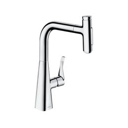 Hansgrohe Metris Select M71 K&uuml;chenarmatur, mit sBox, ausziehbar, schwenkbar, 73817000, sBox