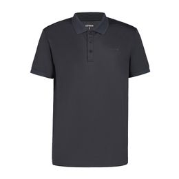 Poloshirt Icepeak "H POLOSHIRT BELLMONT", Herren, Gr. S, grau (anthrazit), Obermaterial: 100% Polyester, B&uuml;ndchen, Shirts Poloshirt, sportlicher Schnitt, Polokragen mit Knopfleiste