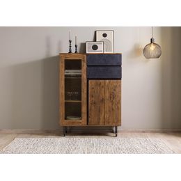 WOLF M&Ouml;BEL Highboard Sheesham 100x40x135 natur unbehandelt LICHTENBERG #100
