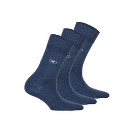 Kurzsocken Tom Tailor "Socken 3er Pack", Damen, Gr. 35-38, blau, Obermaterial: 77% Baumwolle CO. 20% Polyamid PA. 3% Elasthan EL., Socken Kurzsocken