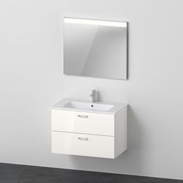 Duravit ME by Starck Waschtisch mit XBase Schrank, mit Spiegel, XB007104545,
