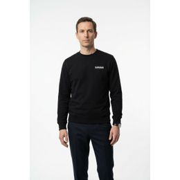 Sweatshirt Napapijri "B-SMALL BOX C BLACK BEAUTY", Herren, Gr. S, schwarz beauty, Sweatware, Obermaterial: 100% Baumwolle, Rundhals, B&uuml;ndchen, Sweatshirts Sweatshirt, Rundhals, regular fit